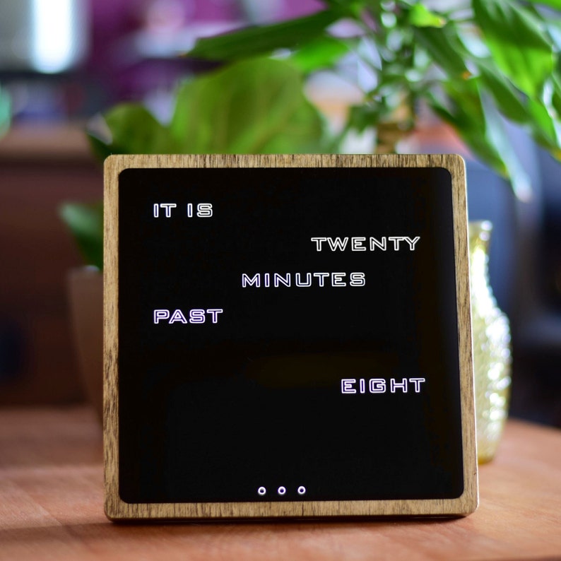 Word Clock English Wordclock Led Clock Wood Electronic | Etsy