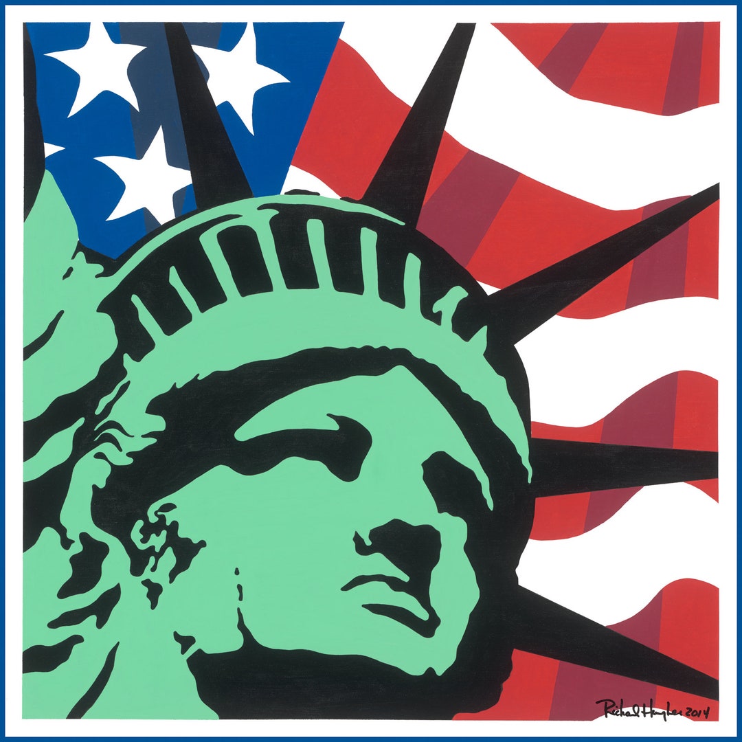 Lady Liberty, Original Acrylic Painting - Etsy