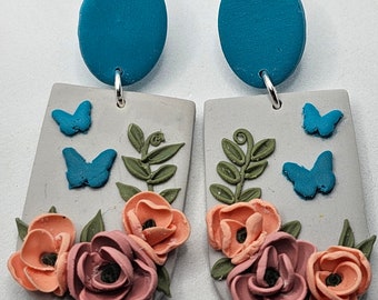 Abstract Art Polymer Clay Earrings - Etsy