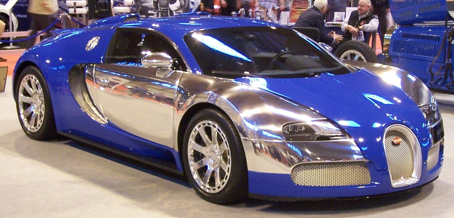 Photograph: Bugatti Veyron Blue Chrome (2011 Classic Car Show ...