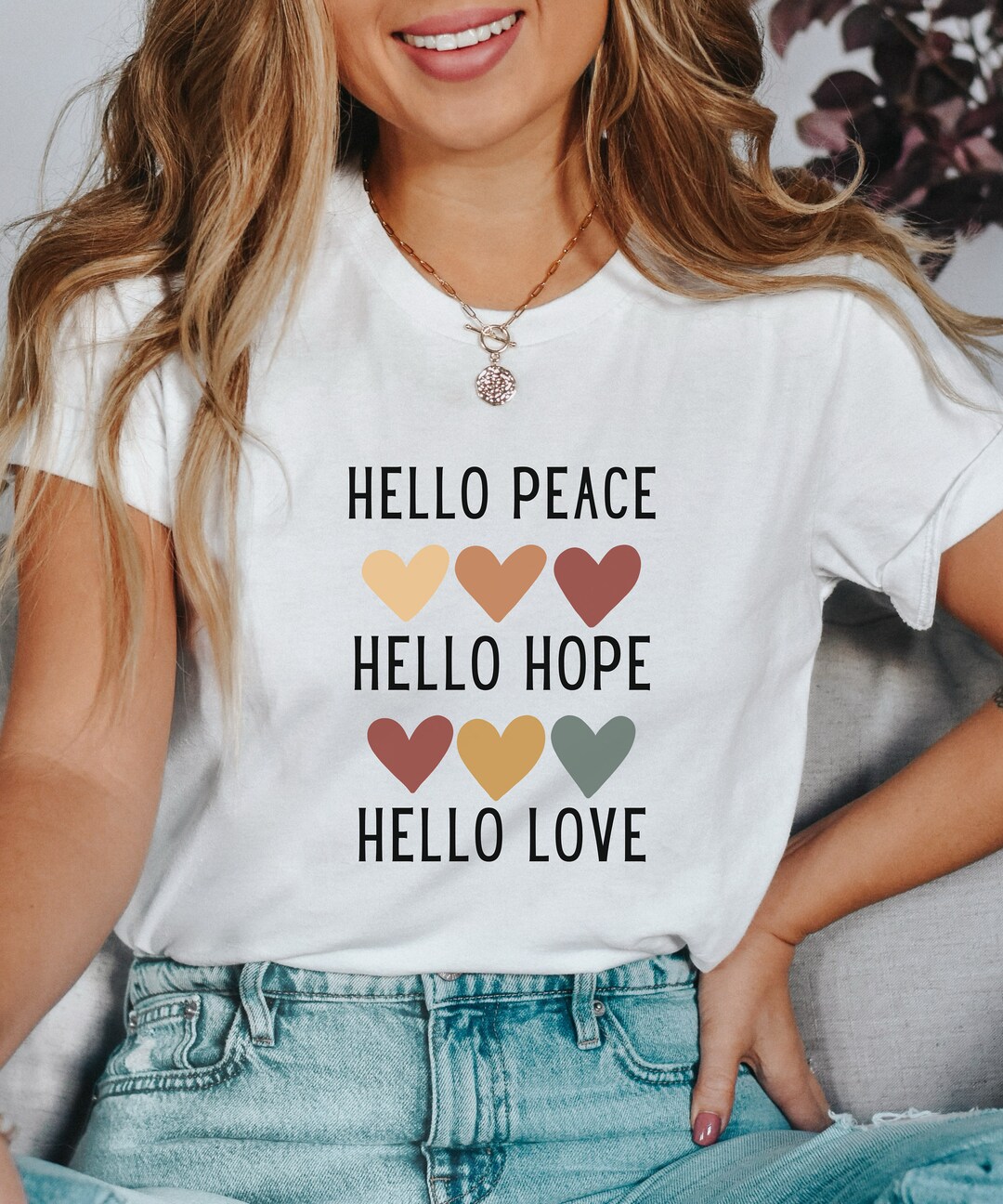 Hello Peace Hello Hope Hello Love Christian Shirt - Etsy