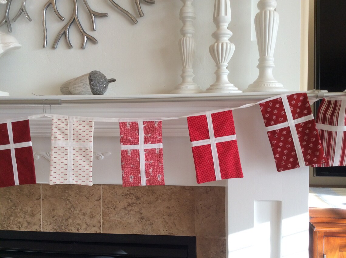 Danish Flag Pennant Denmark Vimpel Danish Flag Garland Flag - Etsy