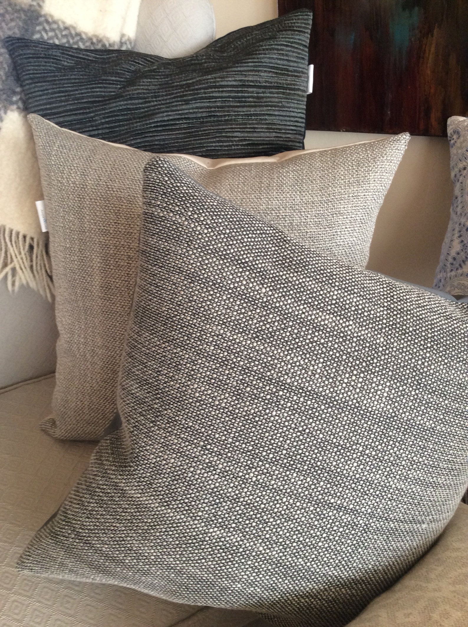 Beige Pillow Cover Tan Pillow Beige Textured Pillow Woven - Etsy