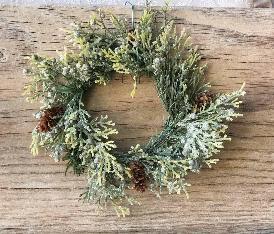 Juniper Candle Ring, Christmas Candle Wreath, Pine Candle Garland ...