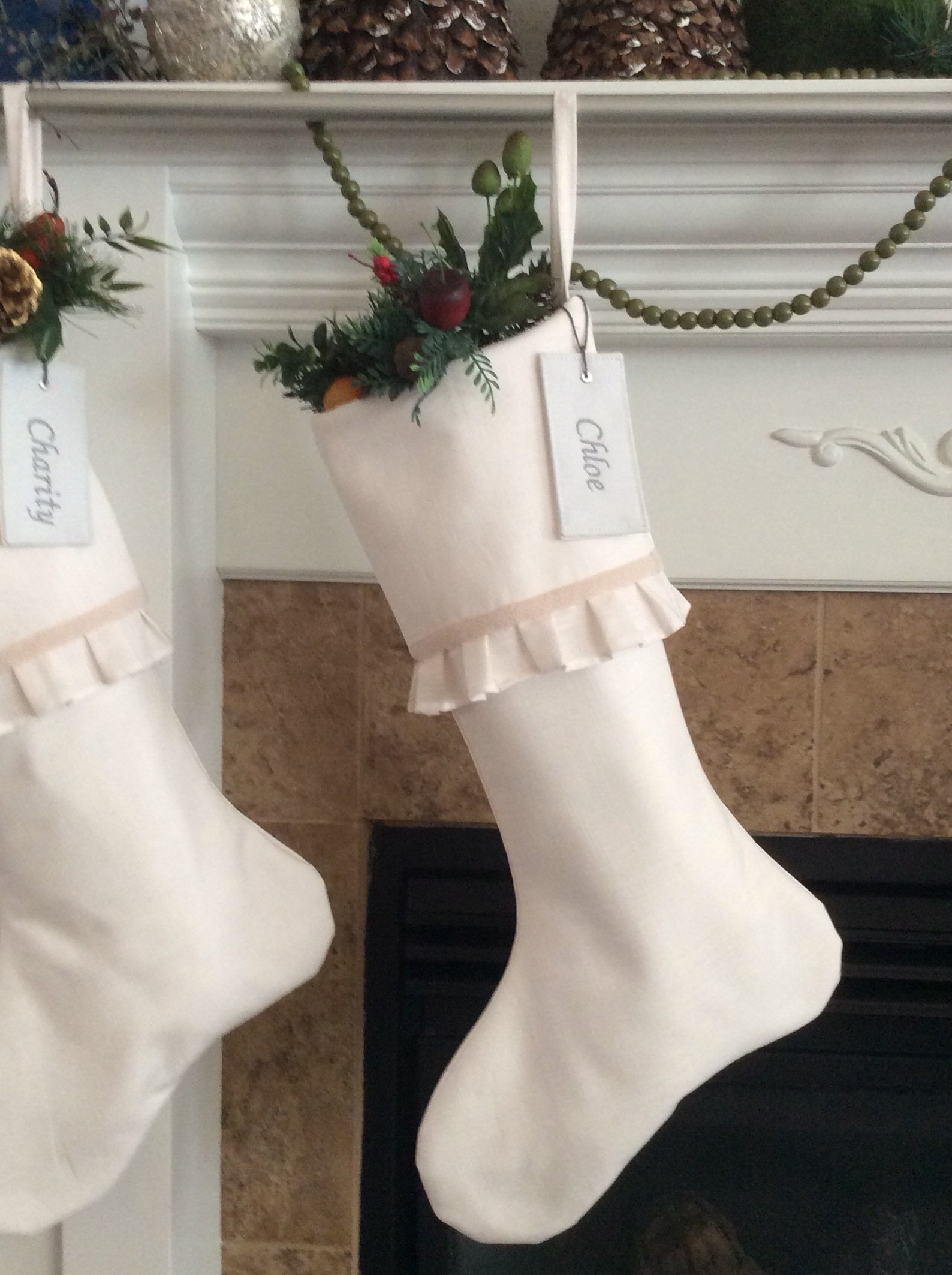 French Country Christmas Stocking,personalized Farmhouse Christmas ...