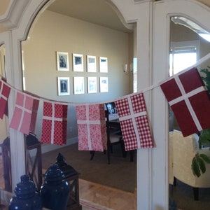 Danish Flag Pennant, Denmark Vimpel, Danish Flag Garland, Flag of ...