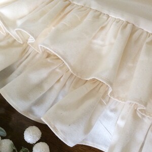 Natural Muslin Table Runner, Ruffled Table Cover, Shabby Chic Wedding ...
