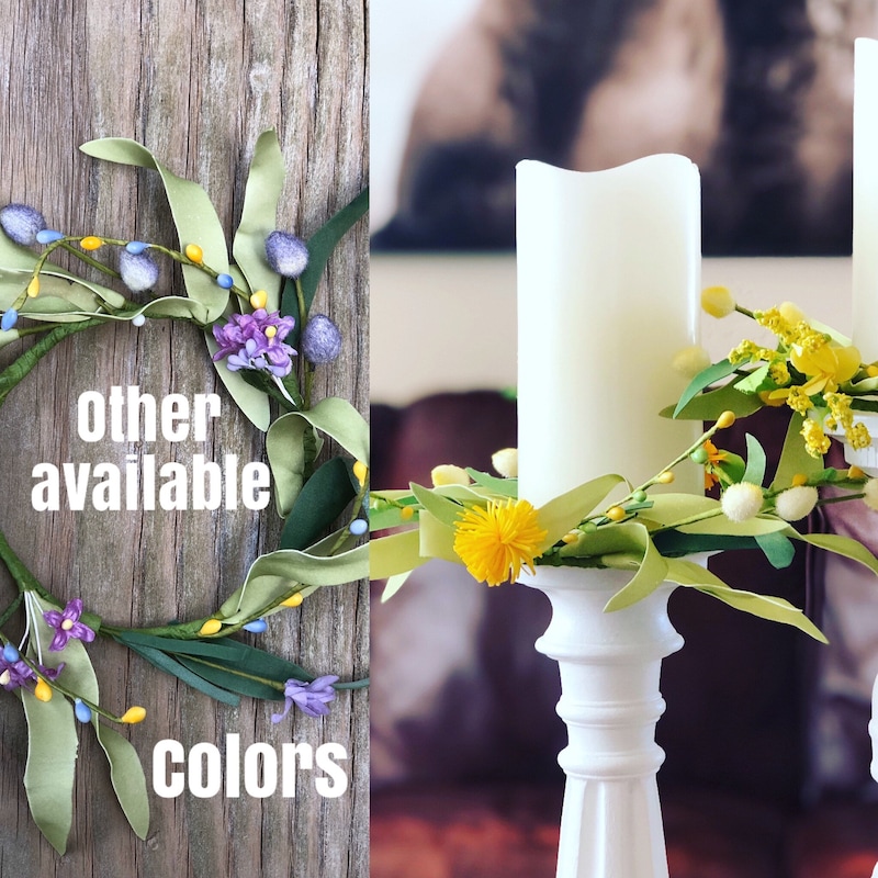 Easter Candle Wreaths - Etsy