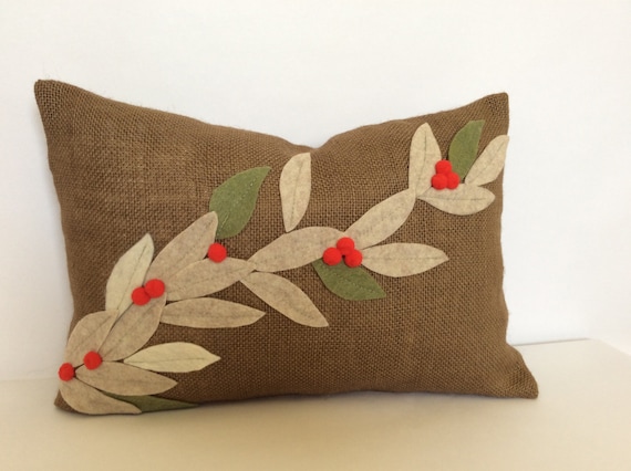 Farmhouse Christmas Pillow Cover Burlap Pillow Burlap | Etsy