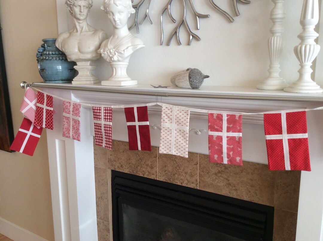 Danish Flag Pennant, Denmark Vimpel, Danish Flag Garland, Flag of ...