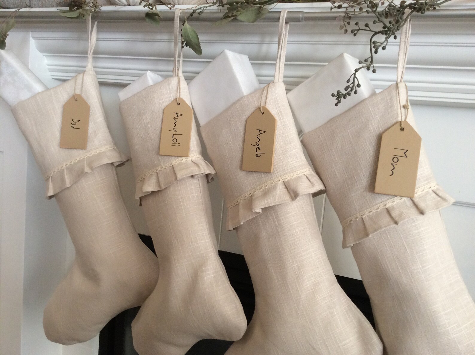 French Country Christmas Stocking,personalized Farmhouse Christmas ...