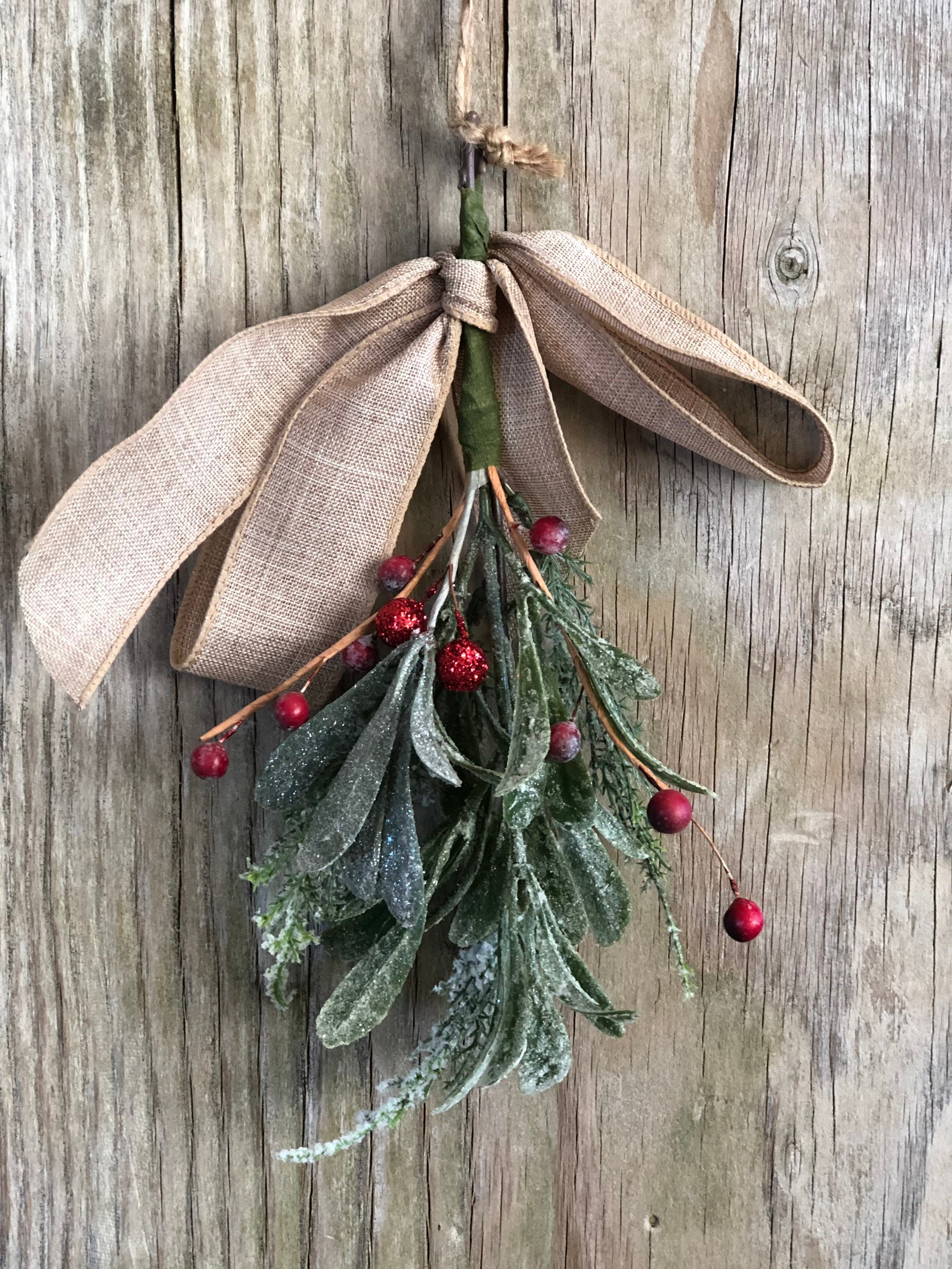 Mistletoe Artificial Mistletoe Farmhouse Christmas Ornament | Etsy