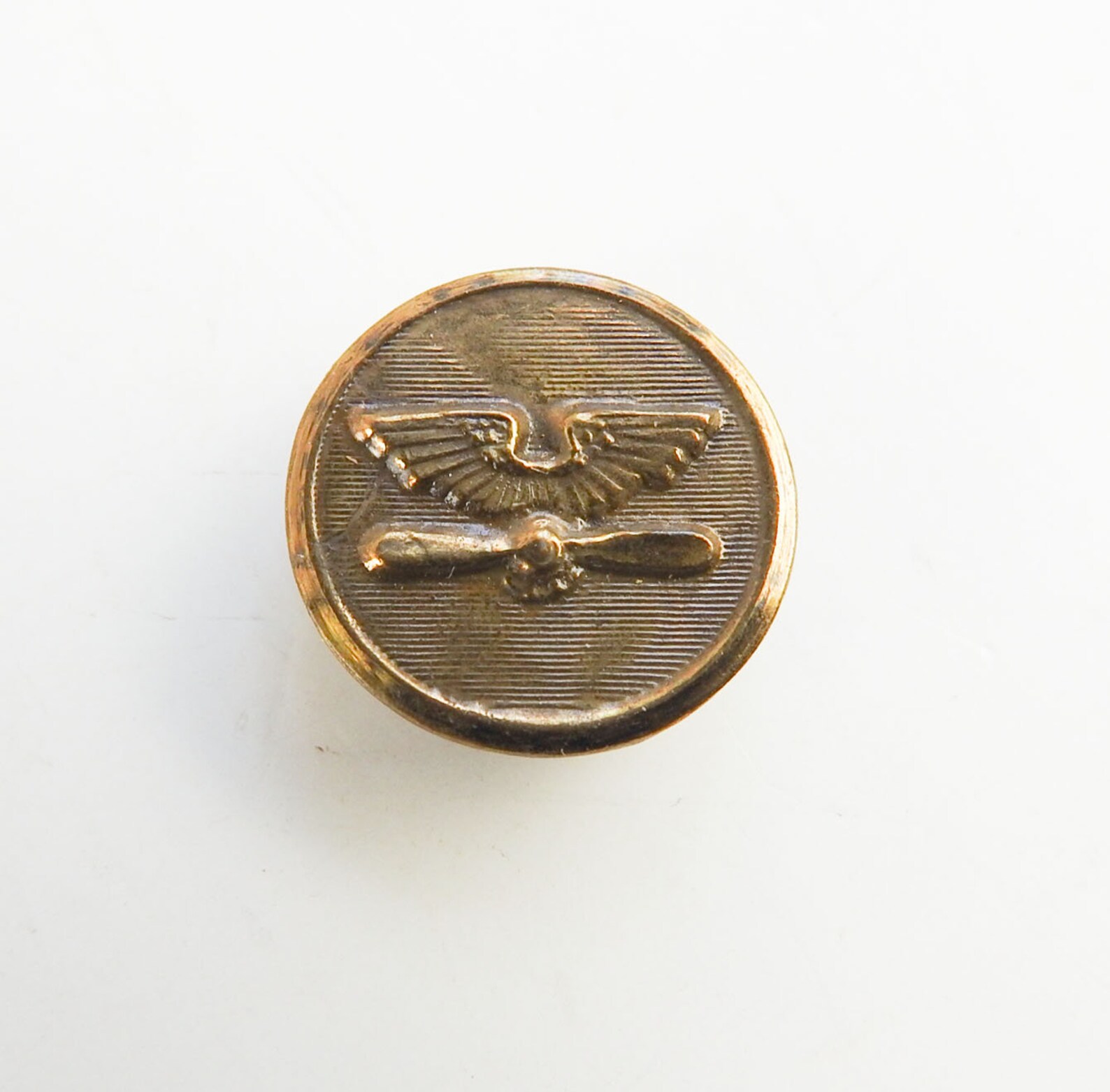 10 NOS Vintage Brass Aviation Button Prop & Wings Waterbury | Etsy