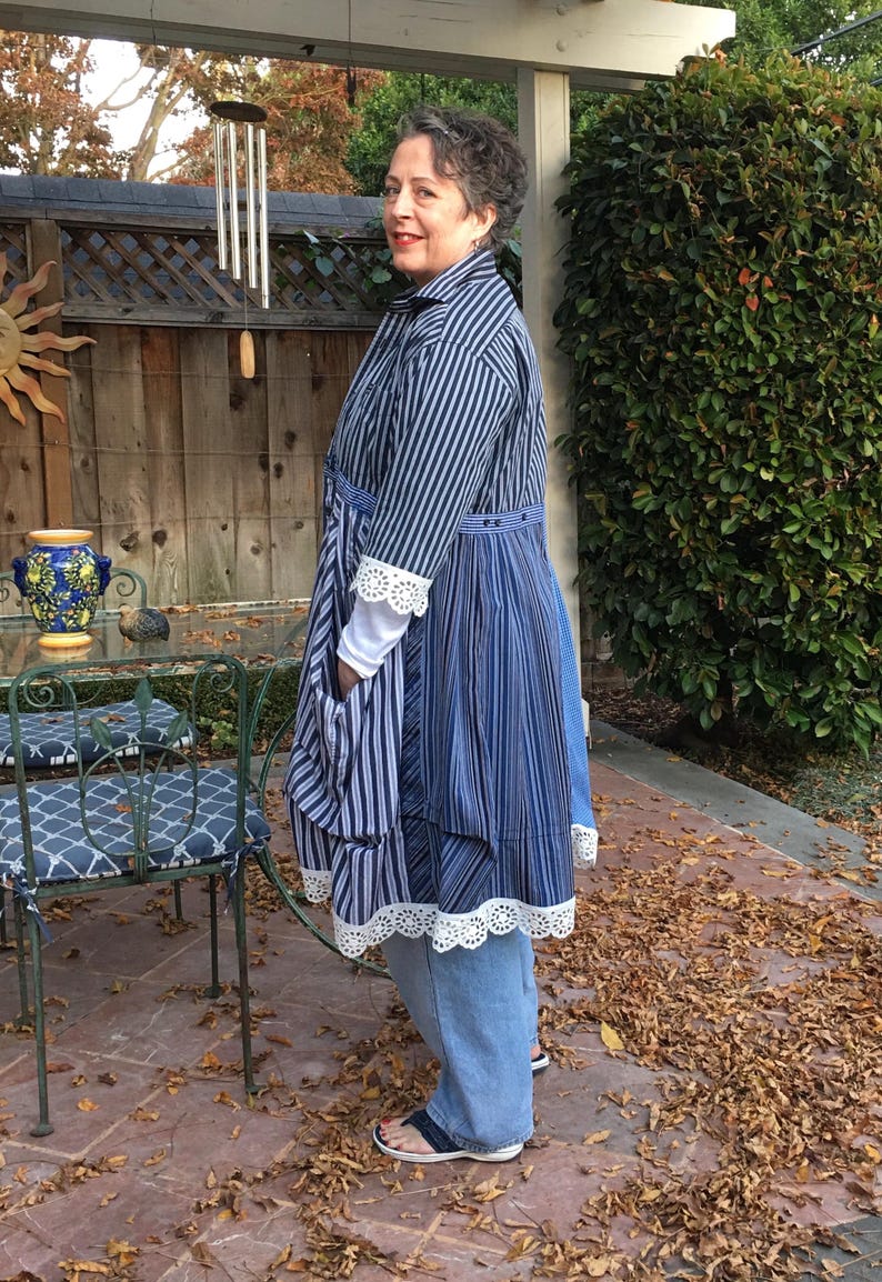 Michelle Dress / Boho Duster, Huge Pockets, Upcycle Sewing Tutorial (PDF File) - Etsy Australia