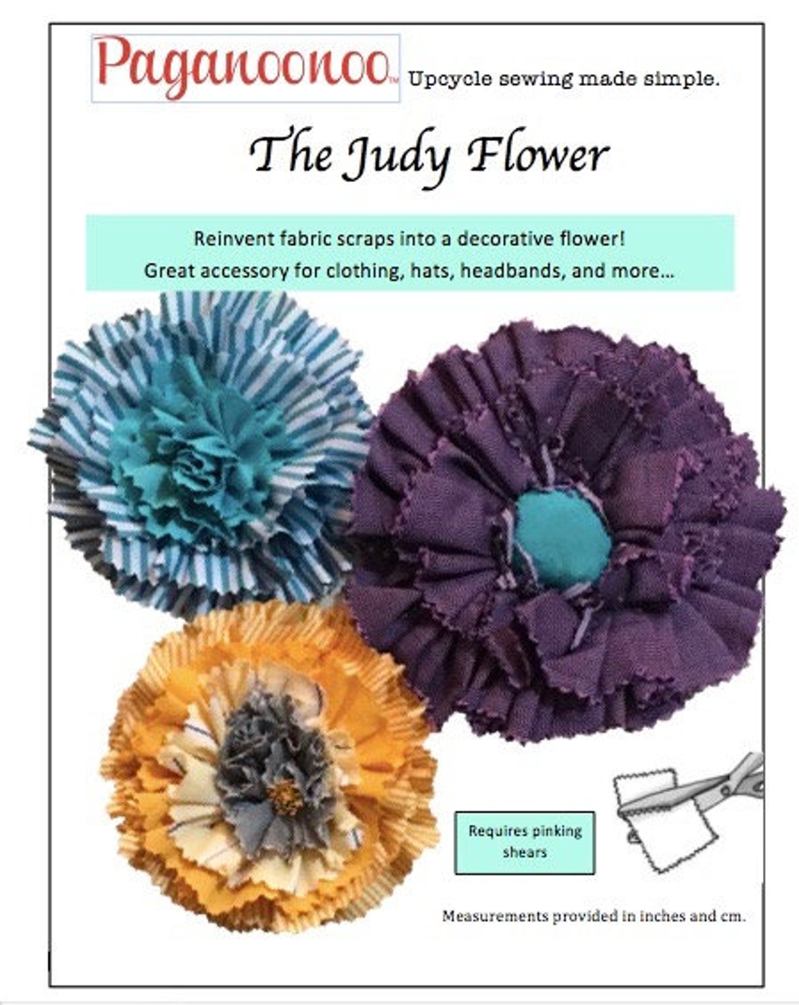 PDF Judy Flower Sewing Pattern Recycle Fabric Scraps Into | Etsy UK