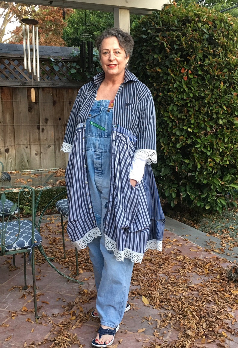 Michelle Dress / Boho Duster, Huge Pockets, Upcycle Sewing Tutorial (PDF File) - Etsy Australia