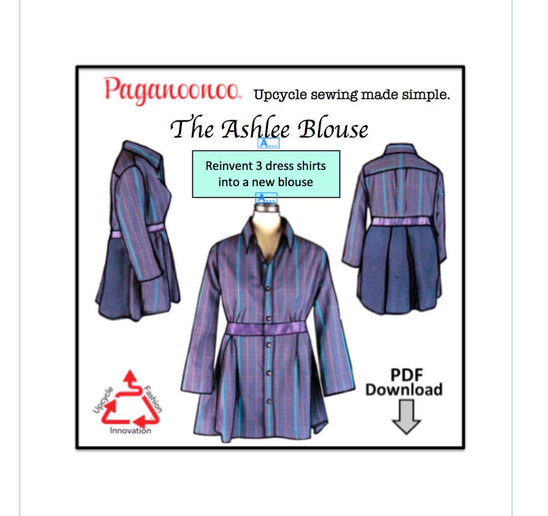 PDF Tutorial, Ashleeblouse Judy Flower Made From Dress Shirts ...