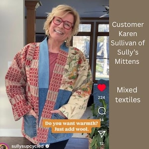 Upcycled Carol Jacket Sewing Pattern: Relaxed Fit, Wide Sleeve (PDF ...