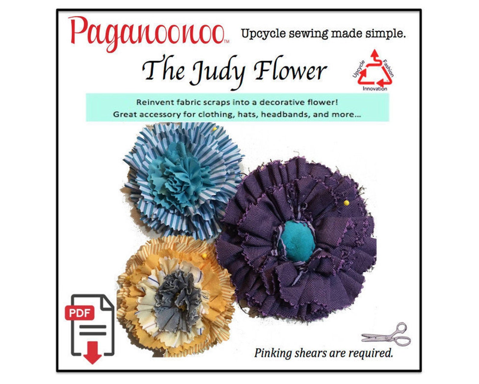 PDF Judy Flower Sewing Pattern Recycle Fabric Scraps Into | Etsy UK