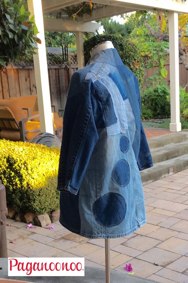 Boro-style Jean Jacket, Upcycle Sewing Tutorial: Upcycled Denim Art-to ...
