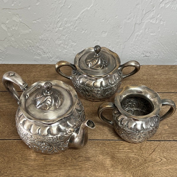 Silver Plated Tea Set - Etsy