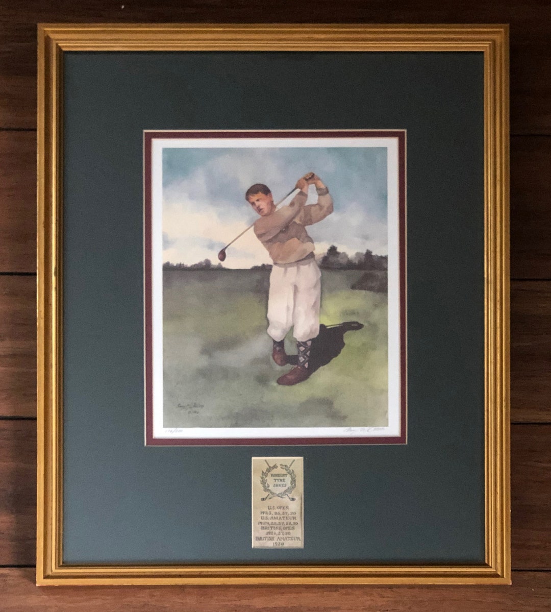 Limited Edition Watercolor Print of Bobby Jones by Gary M. Stretar ...