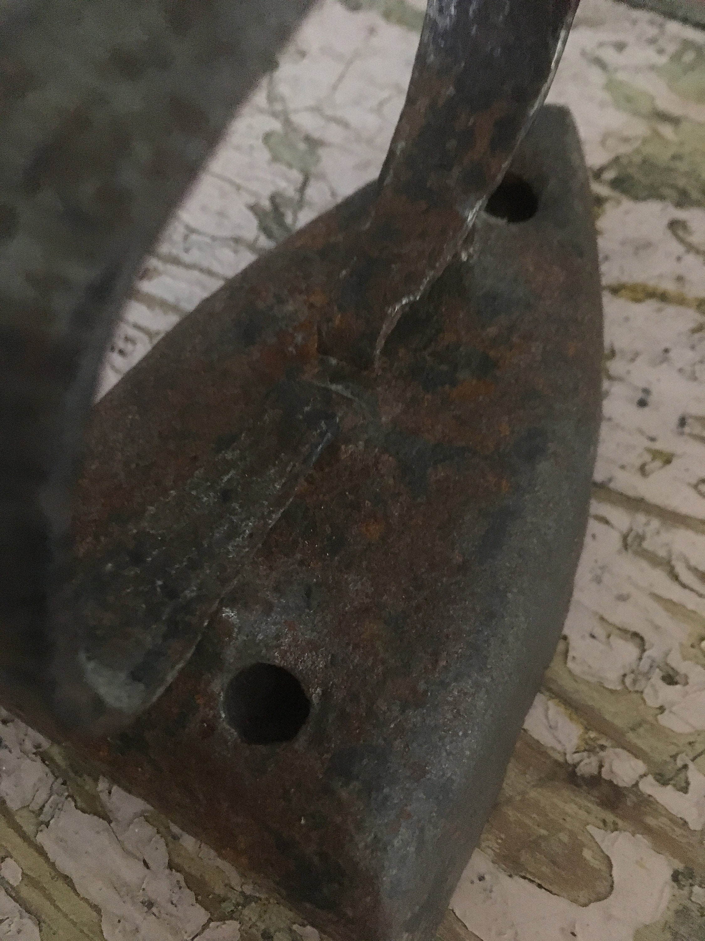 Antique Rusty Cast Iron Clothes Iron Laundry Decor | Etsy