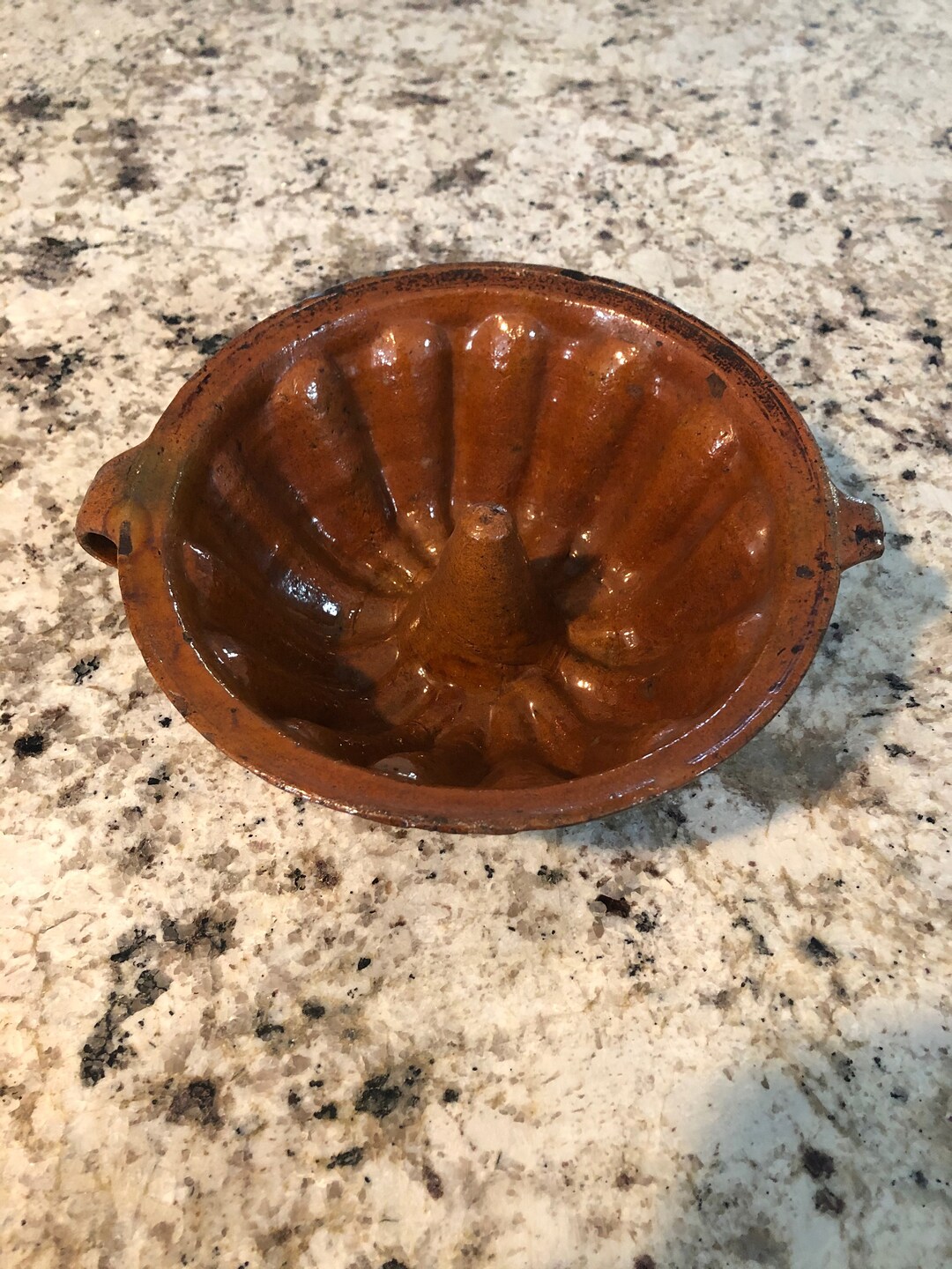 RARE Antique Redware Stoneware Steamed Pudding Cake Mold, Wonderful ...