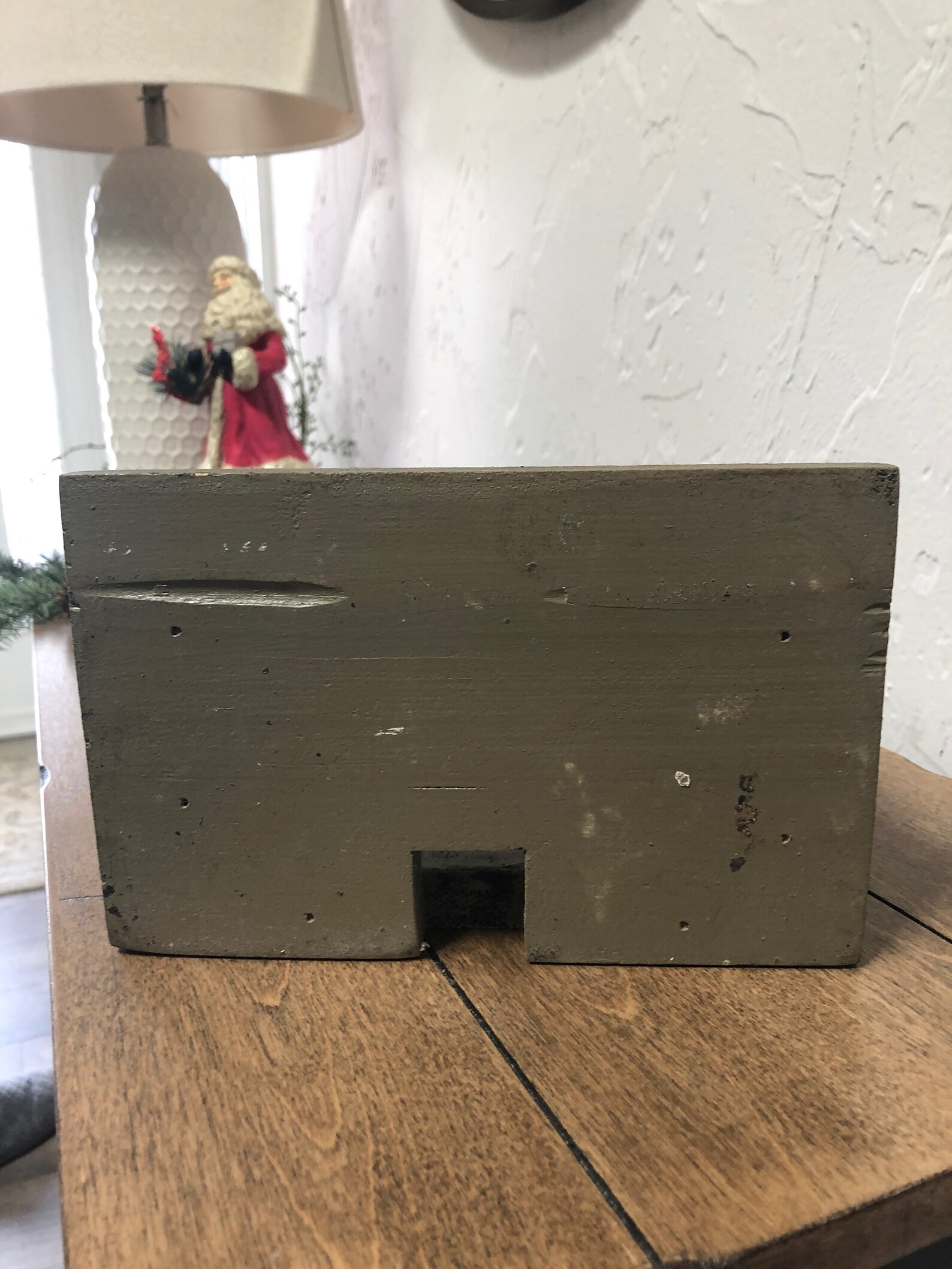 Rustic, Primitive Wood Wall Sconce in Warm Gray With a Metal Star ...
