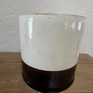 1-gallon Brown and Beige Stoneware Crock, Antique Crock, Pickling Crock ...