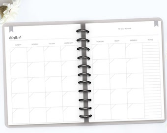 Discbound Monthly Calendar - Etsy
