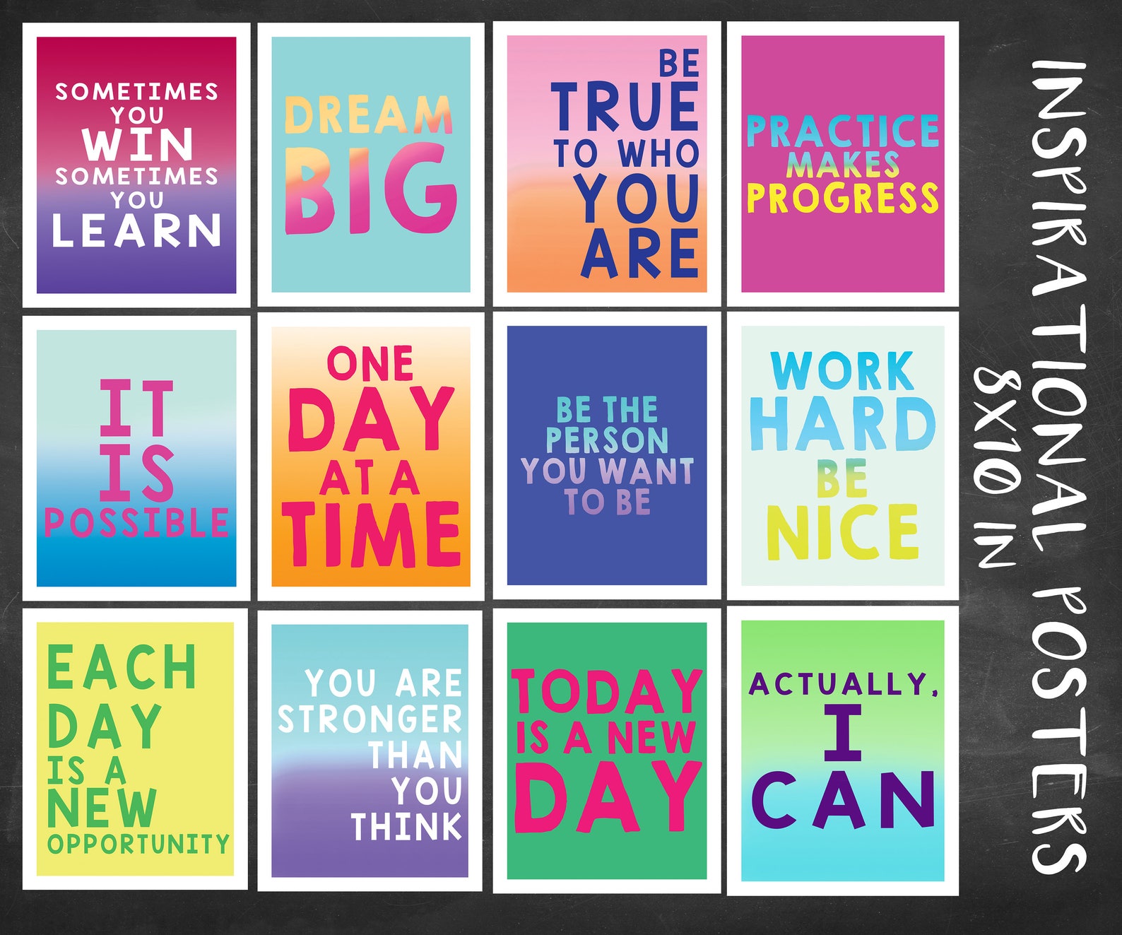 INSPIRATIONAL WALL ART Posters, Quotes, Download, Printable, Watercolor ...