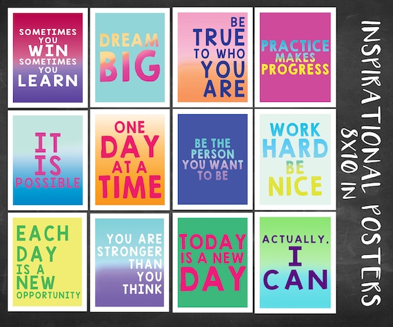 INSPIRATIONAL WALL ART Posters Quotes Download Printable | Etsy