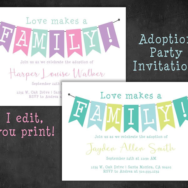 Adoption Party - Etsy