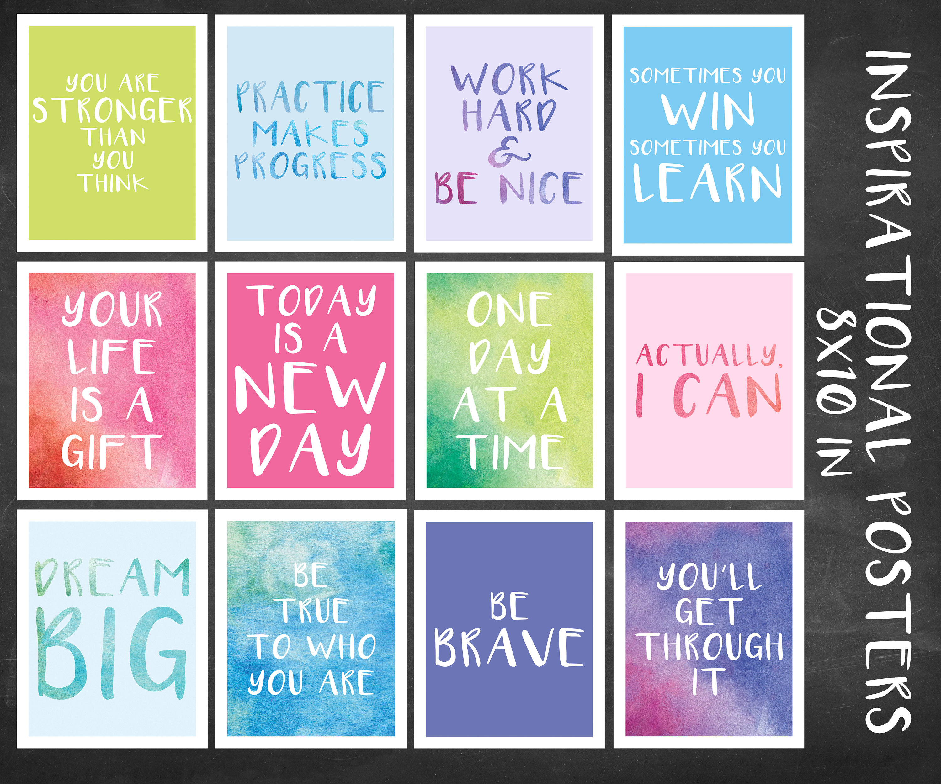 INSPIRATIONAL WALL ART Posters Quotes Download Printable - Etsy