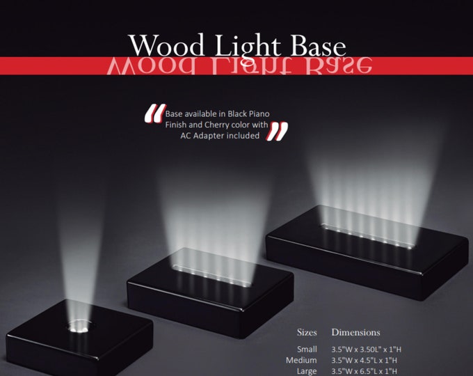 LED Wooden Light Bases - Etsy