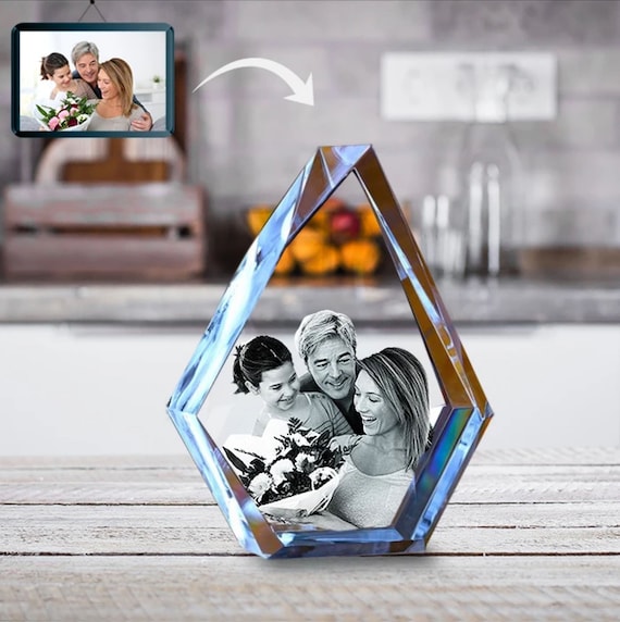 Personalized 3D Photo Crystal Prestige Series Engraved Glass - Etsy