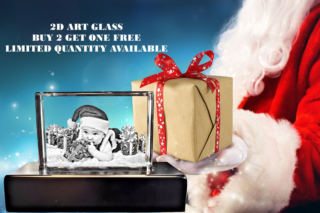 BUY 2 Get ONE FREE, 2D Laser Engraved Crystal Gifts,christmas Tabletop ...