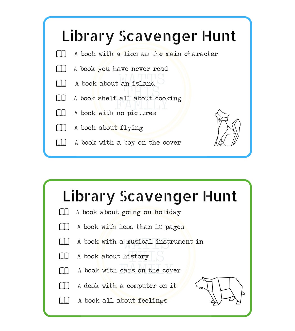 World Book Day Library Scavenger Hunt - Etsy