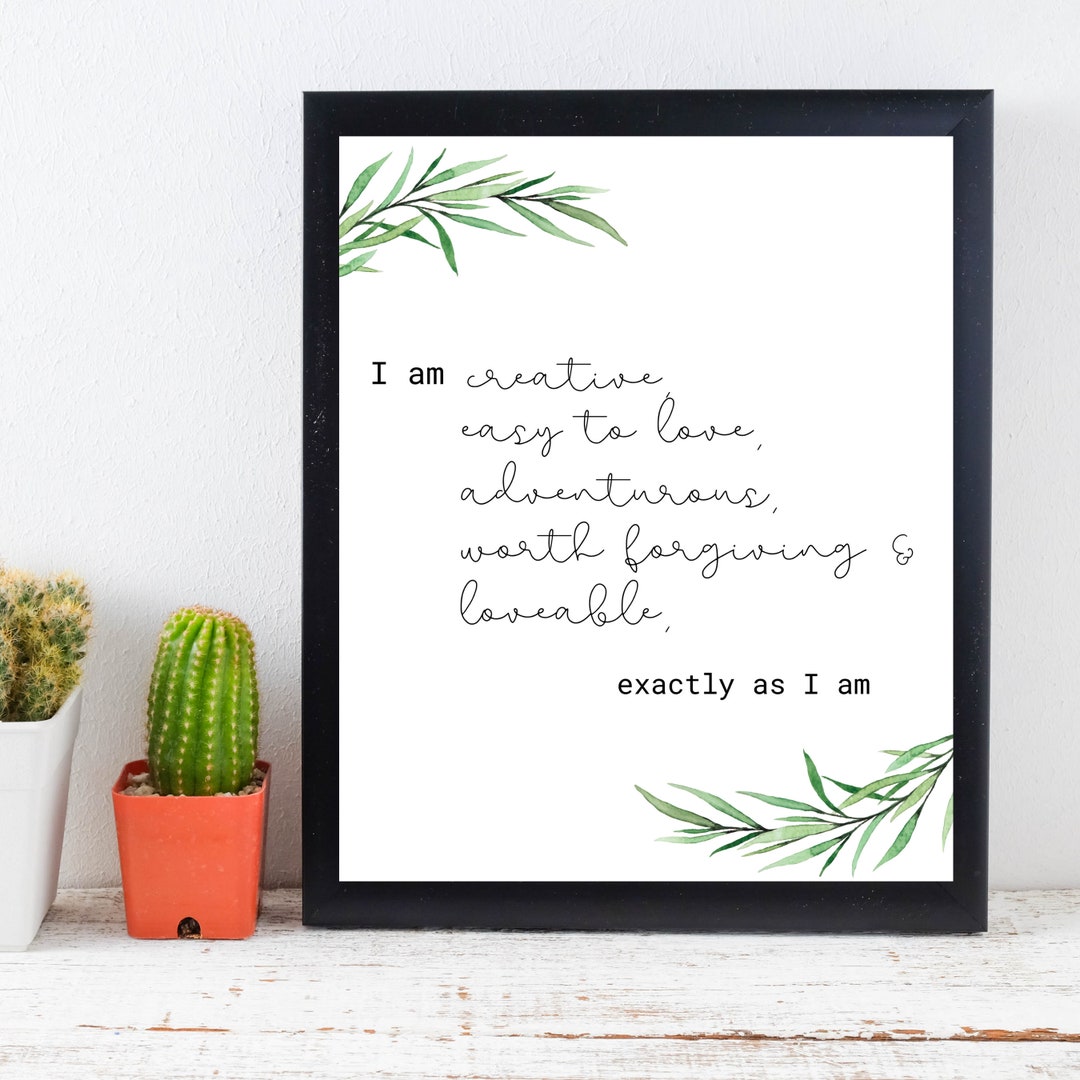 I Am Positive Affirmations Digital Download - Etsy