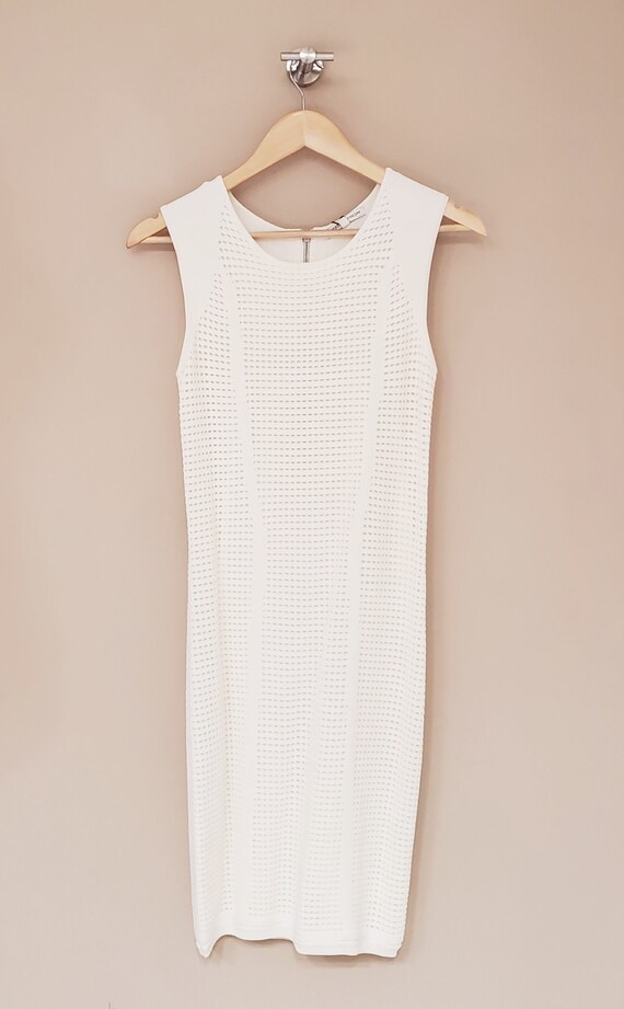 Grid stitch Dress / Cream White color / Women Dress /… - Gem