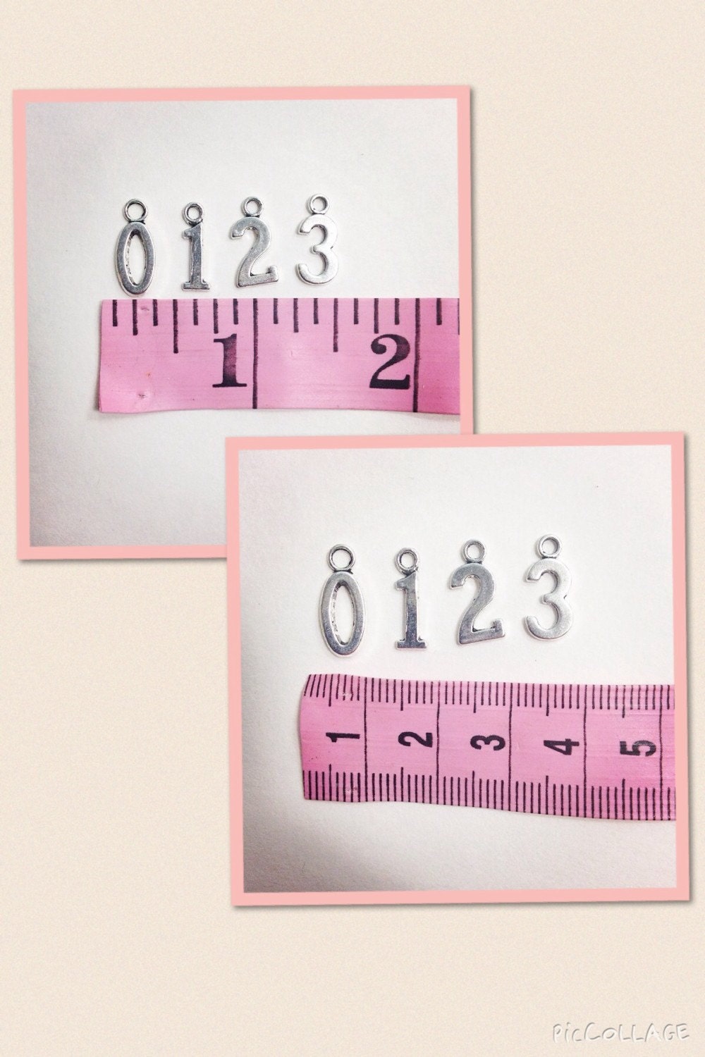 Silver Number Charms You Pick Number 1 2 3 4 5 6 7 8 9 0 Etsy