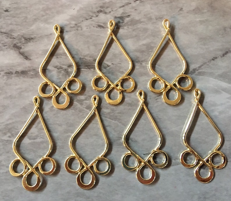 Gold Metal Earring Blanks Earring Bead Jewelry Making 52mm - Etsy