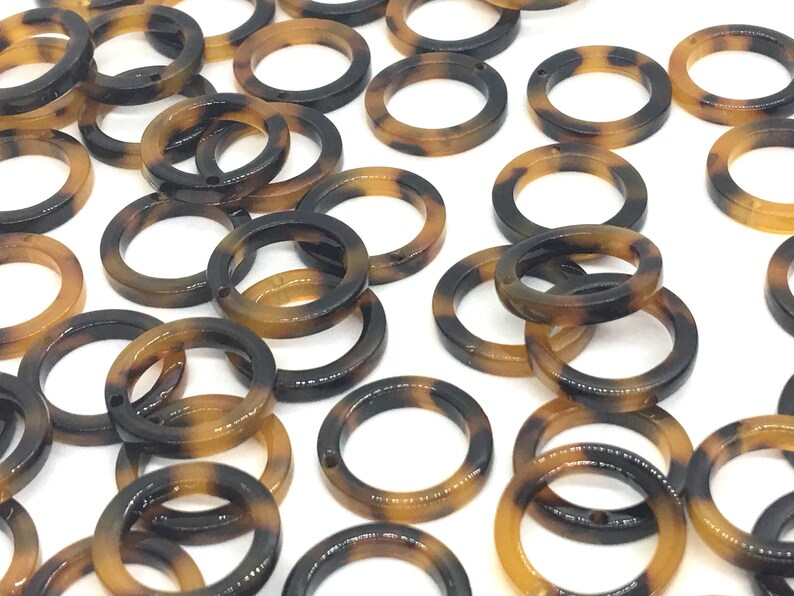 Tortoise Shell Acrylic Circles 18mm 1 Hole Circle Tortoise - Etsy