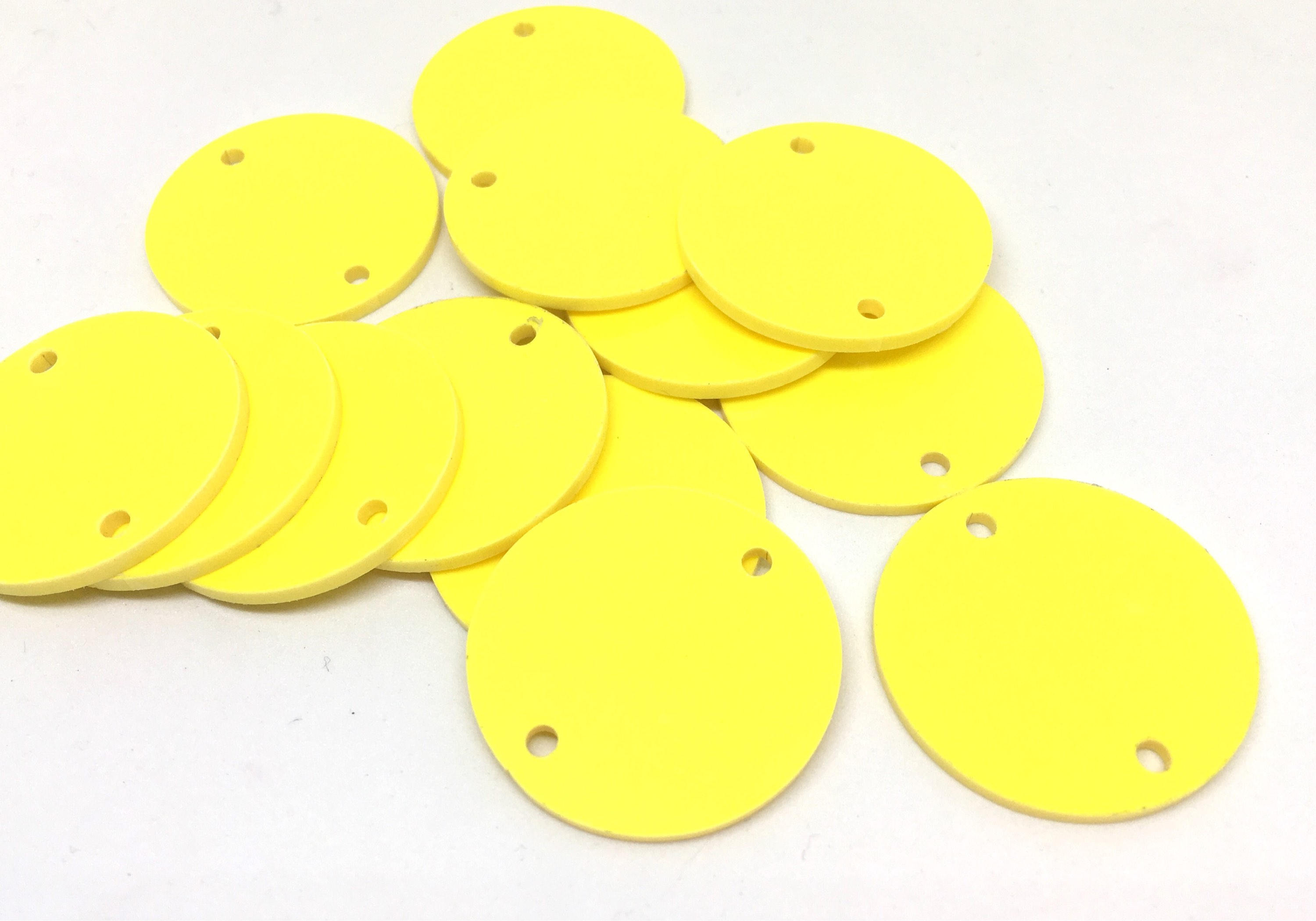 Yellow Discs 2 Hole Acrylic Disc BLANK 30mm 1.25 | Etsy
