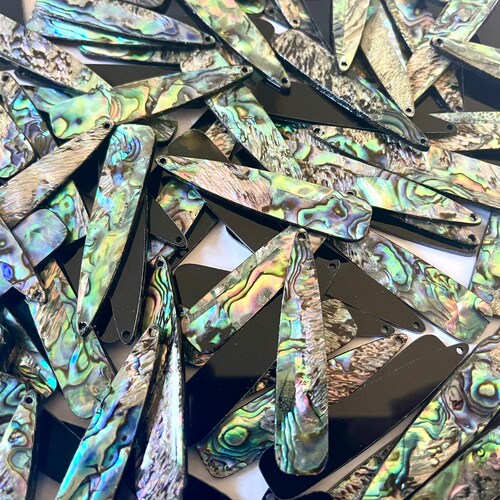 15.3 Inch Natural Abalone Shellflat Drop Shape Shellbright - Etsy