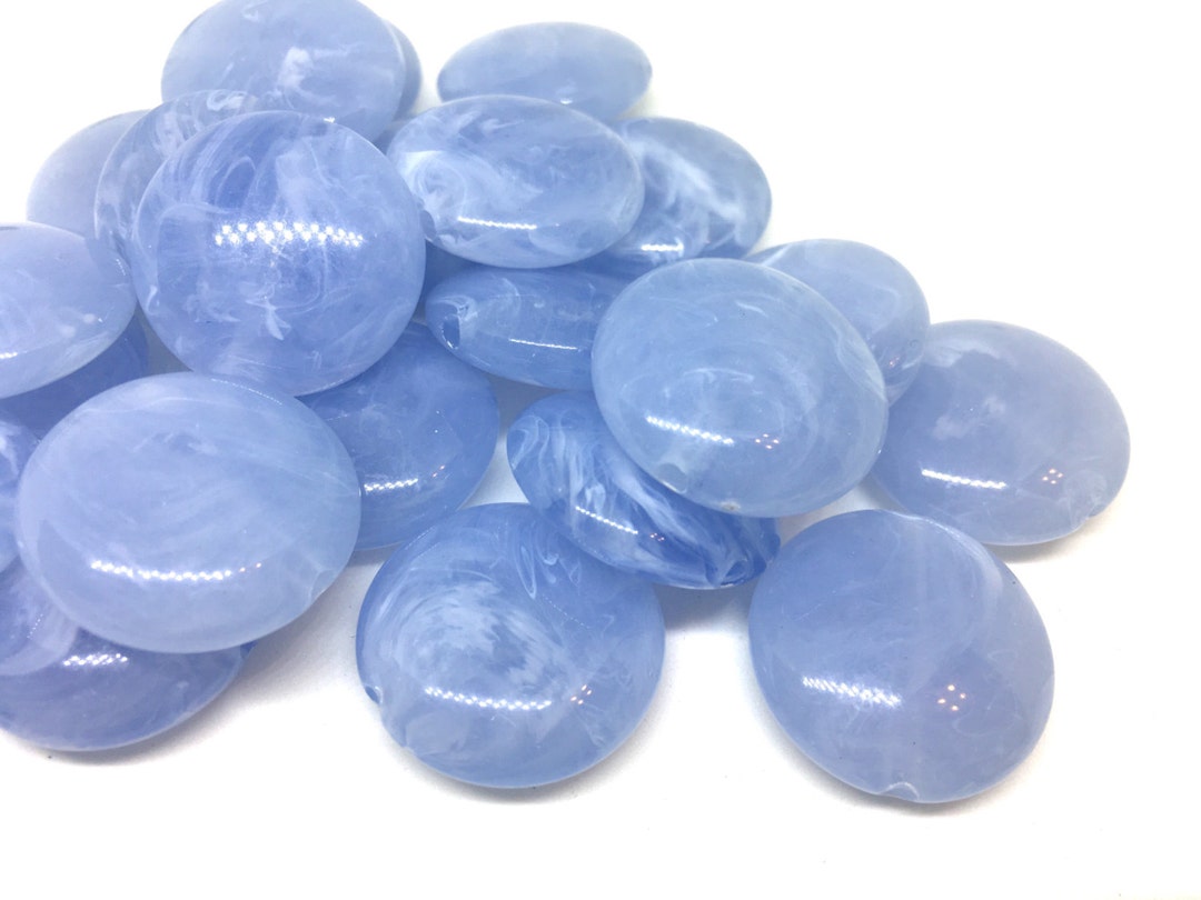 Blue Beads, Sky Blue Beads, the Eclipse Collection, 23mm Beads ...