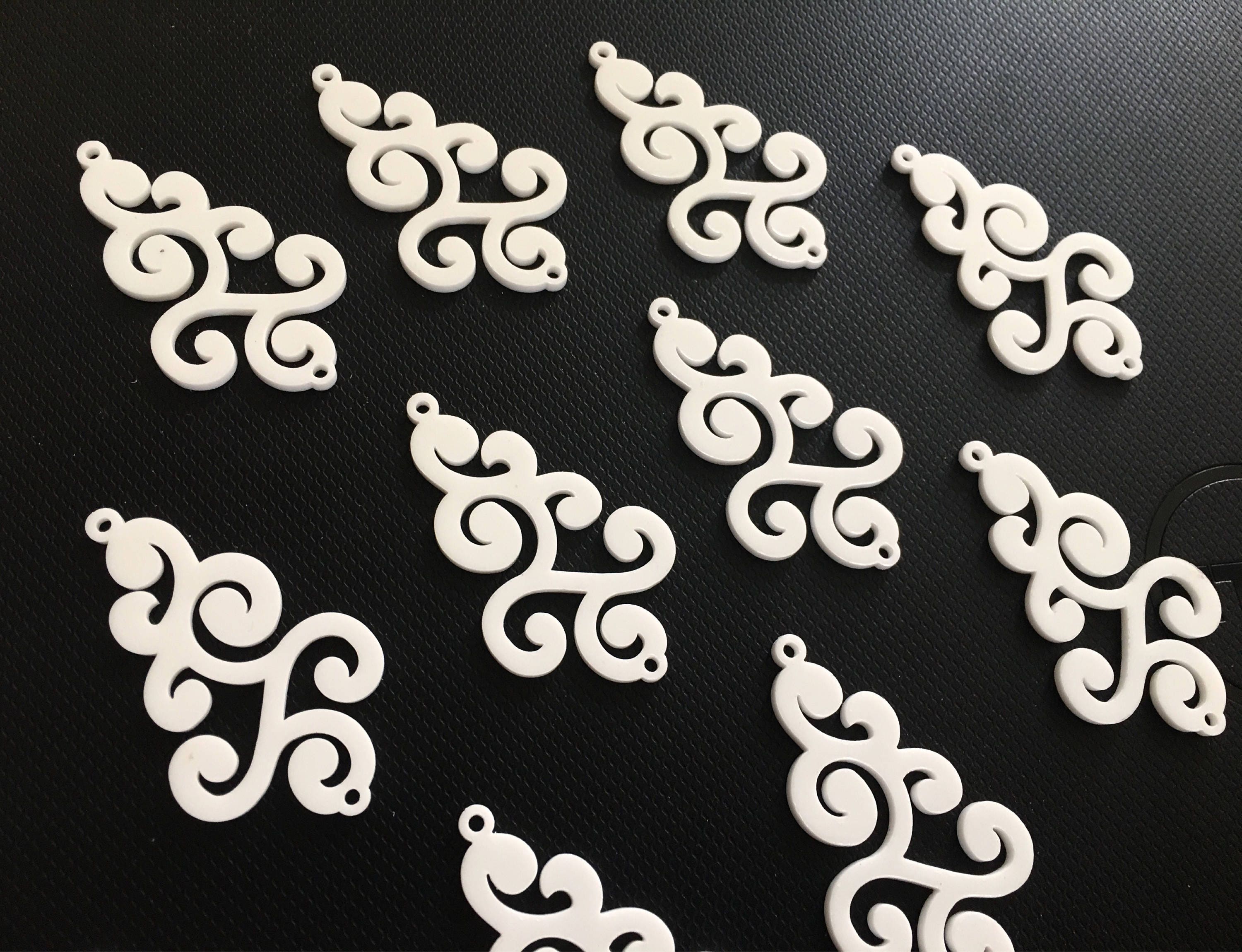 Scroll Tassel Connector Focal Point for Tassel Necklaces | Etsy