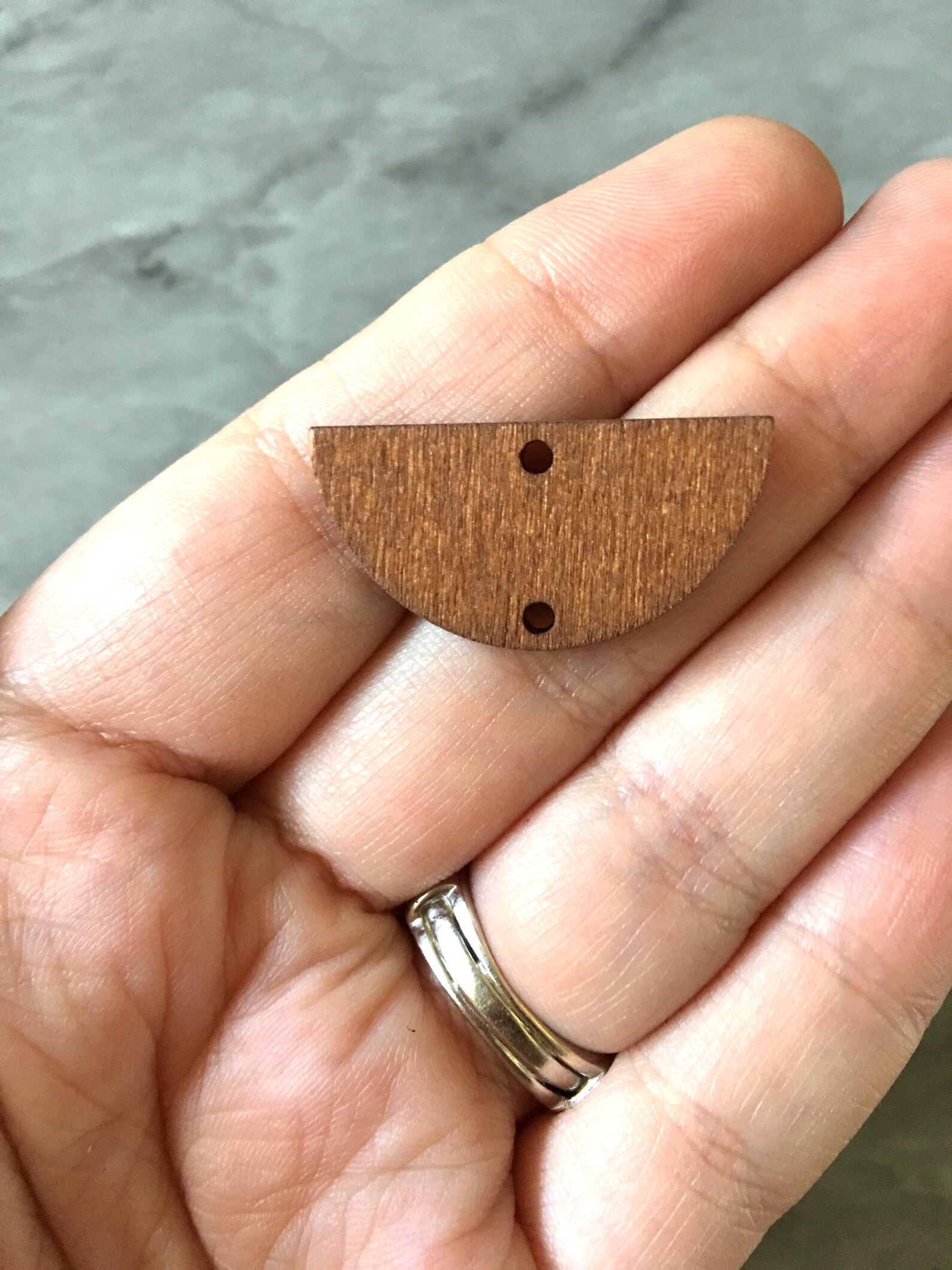 Laser Cut Semi Circle Cutout Circles Wood Beads Wire - Etsy