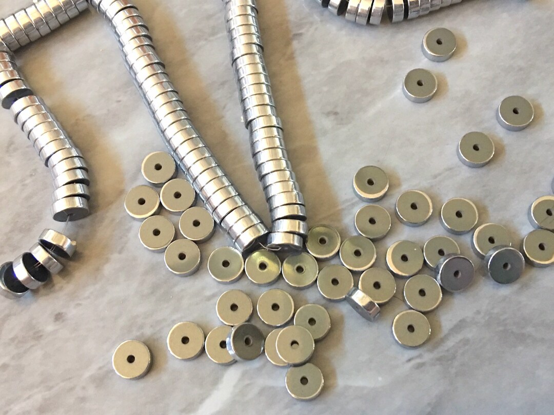 Metal 6mm Gold Plated Silver Disc Beads 16 Strand Heishi - Etsy